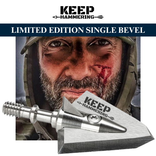 Keep Hammering Limited Edition Single Bevel Broadhead Six Pack – Iron ...